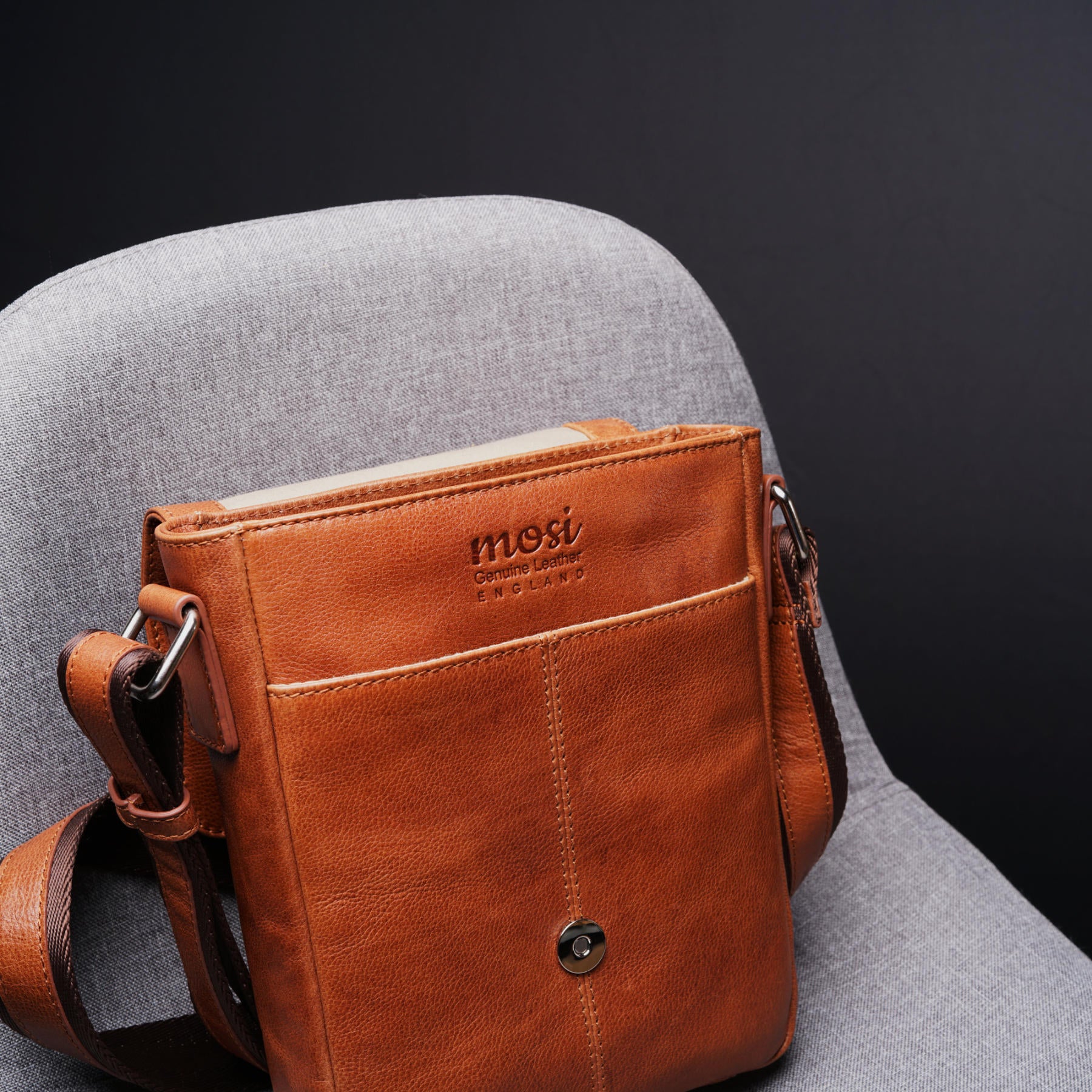 Bolton | A Luxury Cognac Leather Shoulder Bag– mosi