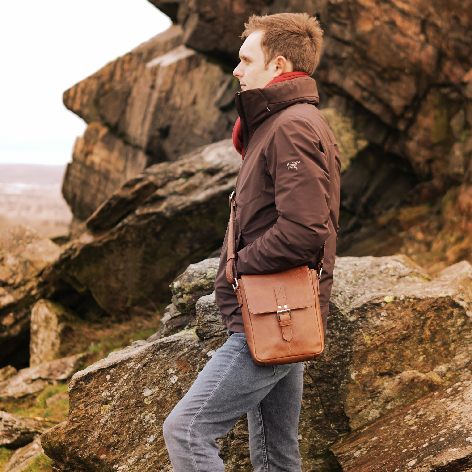 Bolton | A Luxury Cognac Leather Shoulder Bag– mosi